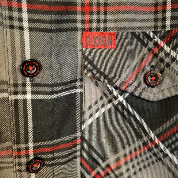 DIXXON | Shirts | Dixxon Og Boneless Heritage Flannel Grey Red | Poshmark